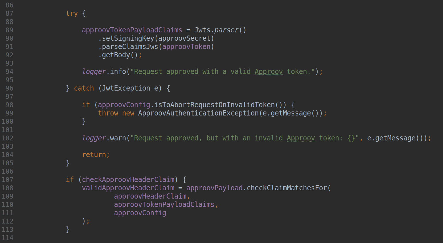 Approov Integration in a Java Spring Stateless API